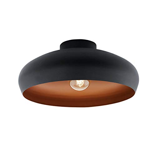 Modern Black & Copper Mogano Ceiling Light | Ceiling Mounted | Eglo ...