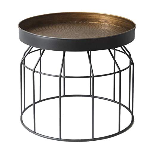 Antique Copper Round Side Table | Coffee Table – Copper Living