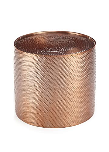 Copper Side Table | Hammered Finish – Copper Living