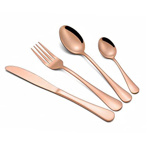 Copper Cutlery Set For 4 People | 16 Pieces | Stainless Steel – Copper ...