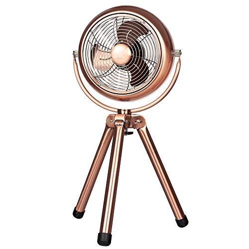 Invero | Copper Tripod Floor Stand Fan Cooler | Stylish 8" (20cm ...