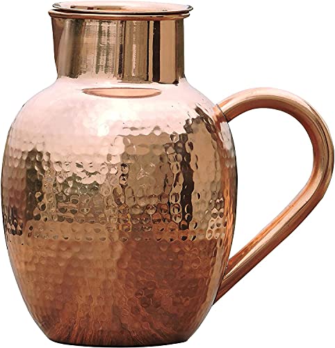 Pure Copper Water Jug | Hammered Finish | 1.5L – Copper Living